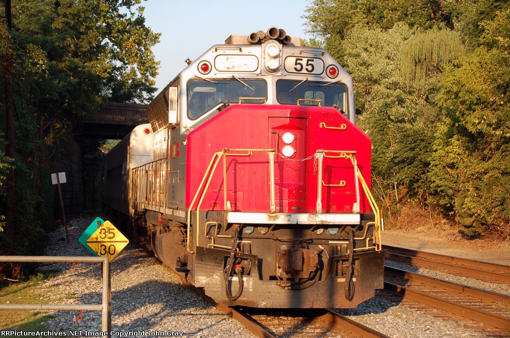 MARC 55(GP40WH-2) ex KCS,CR, Built as PC 3180(GP40)